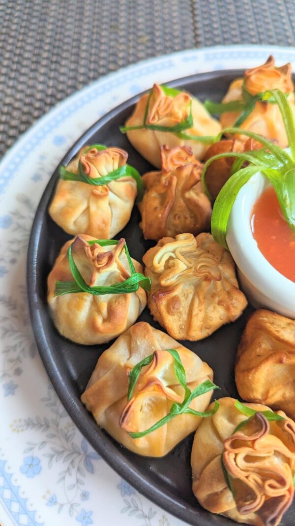 Golden Purses with Sweet and Sour Sauce - Kind Cooking